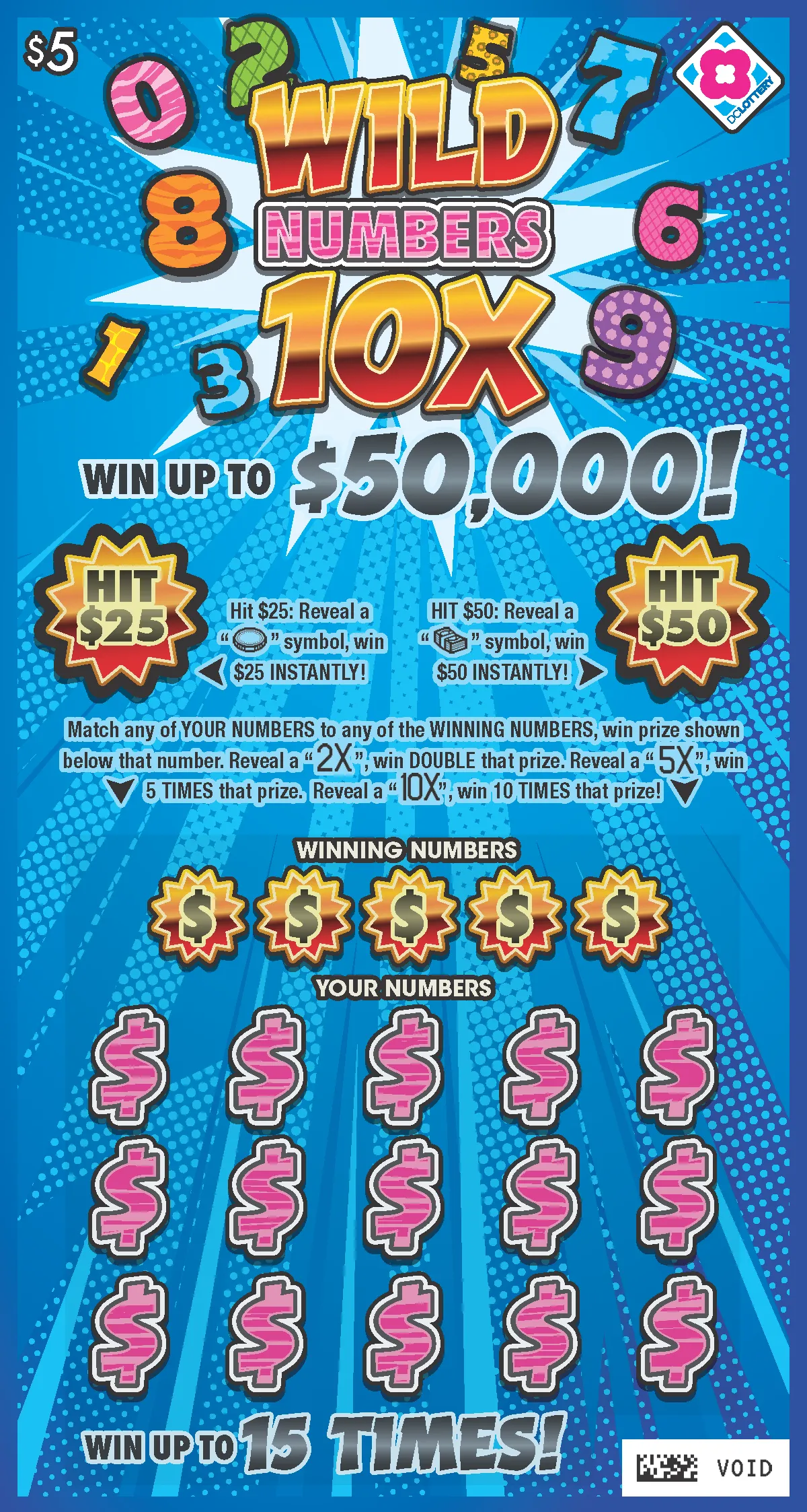 Wild Numbers 10X | DC Lottery