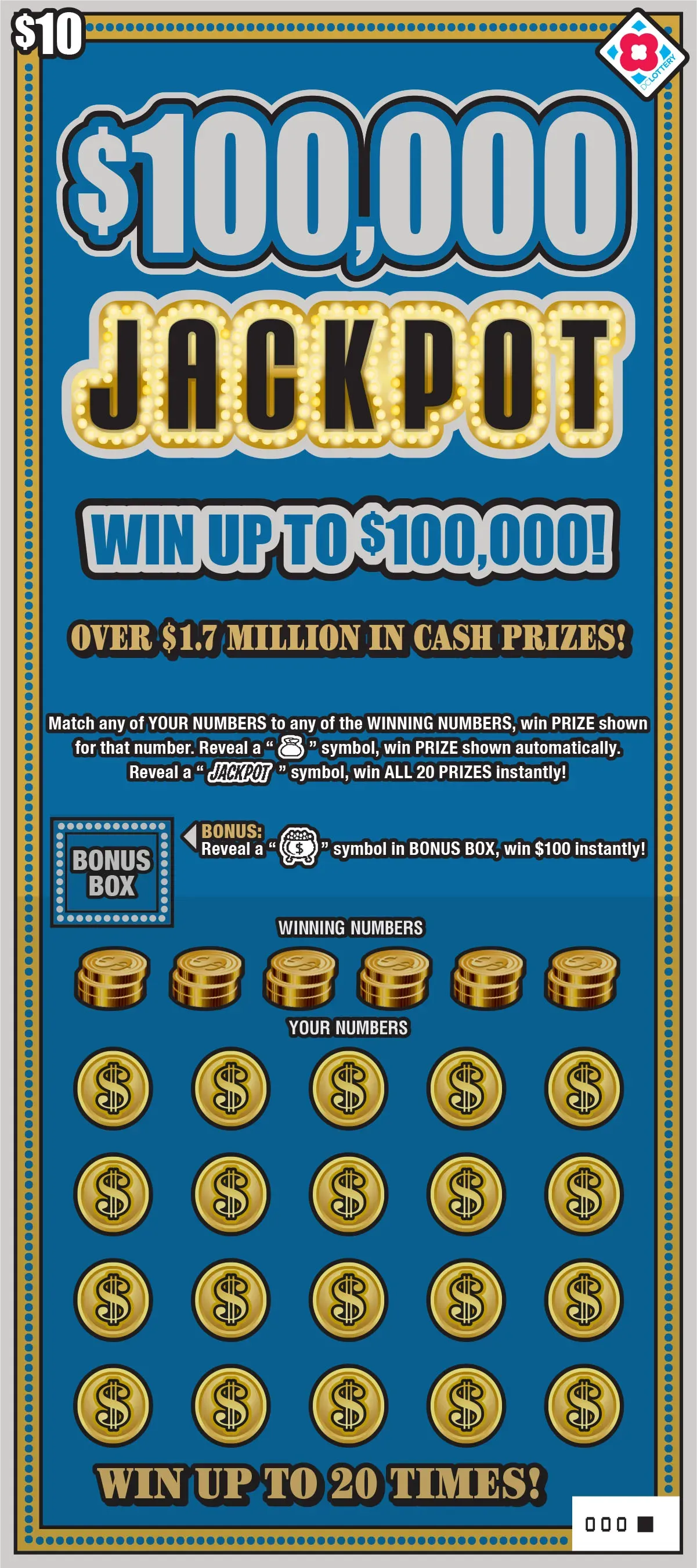 $100,000 Jackpot | DC Lottery