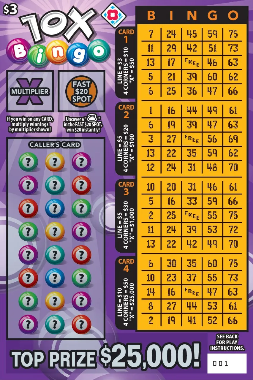 10X Bingo | DC Lottery