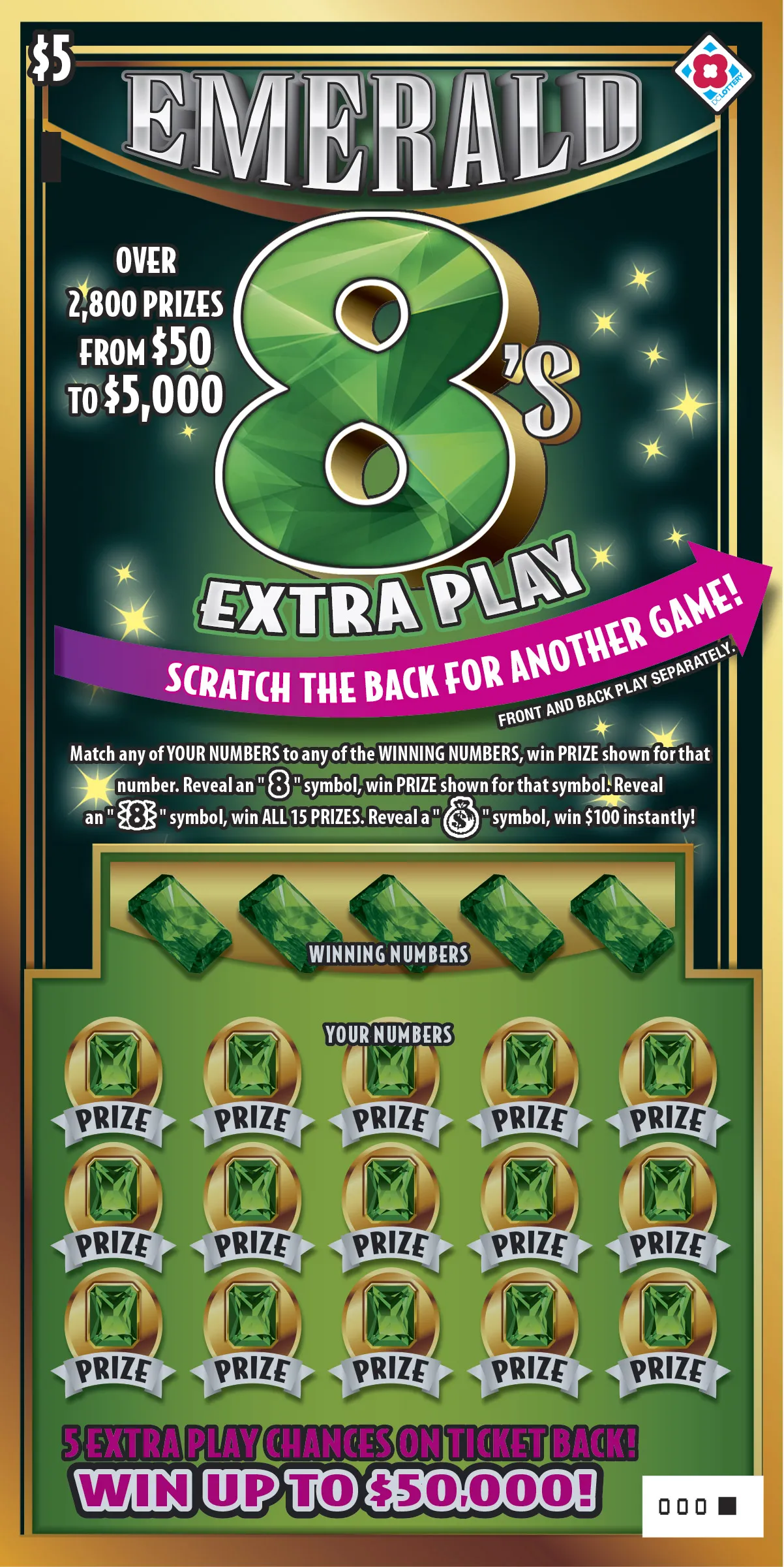 Emerald 8's | DC Lottery